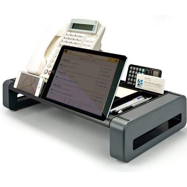 AIDATA PS1001 Office Organizer Computer Riser with Multi-Device Slots ...